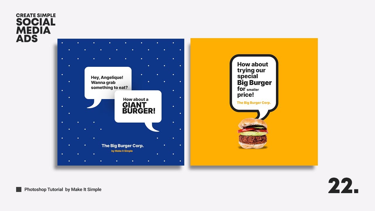 Photoshop Tutorial: Simple Social Media Ads Design #22 - YouTube