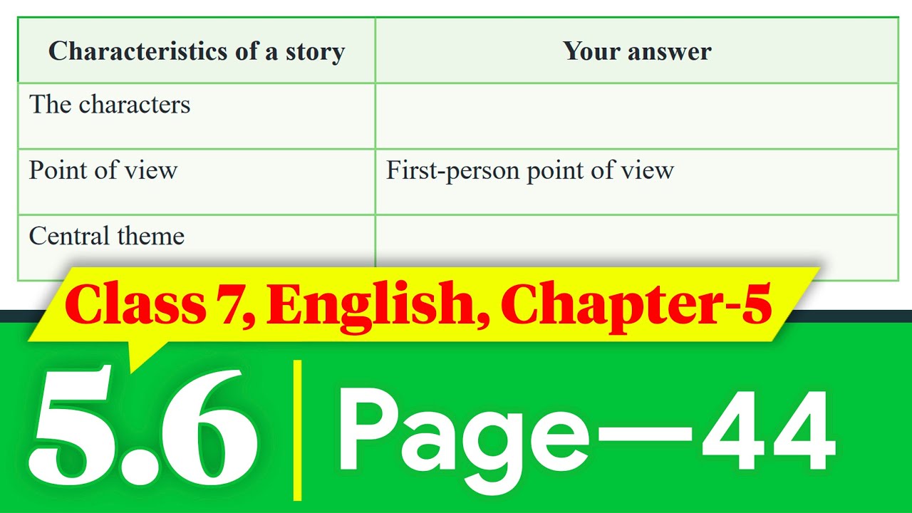 Class 7 English Chapter 5.6 | Class 7 English Chapter 5 Page 44 | সপ্তম ...