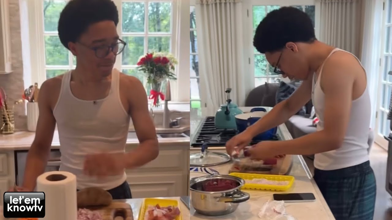 TI's Son King Harris Shocked After He Walked Up On Major Harris Cooking ...