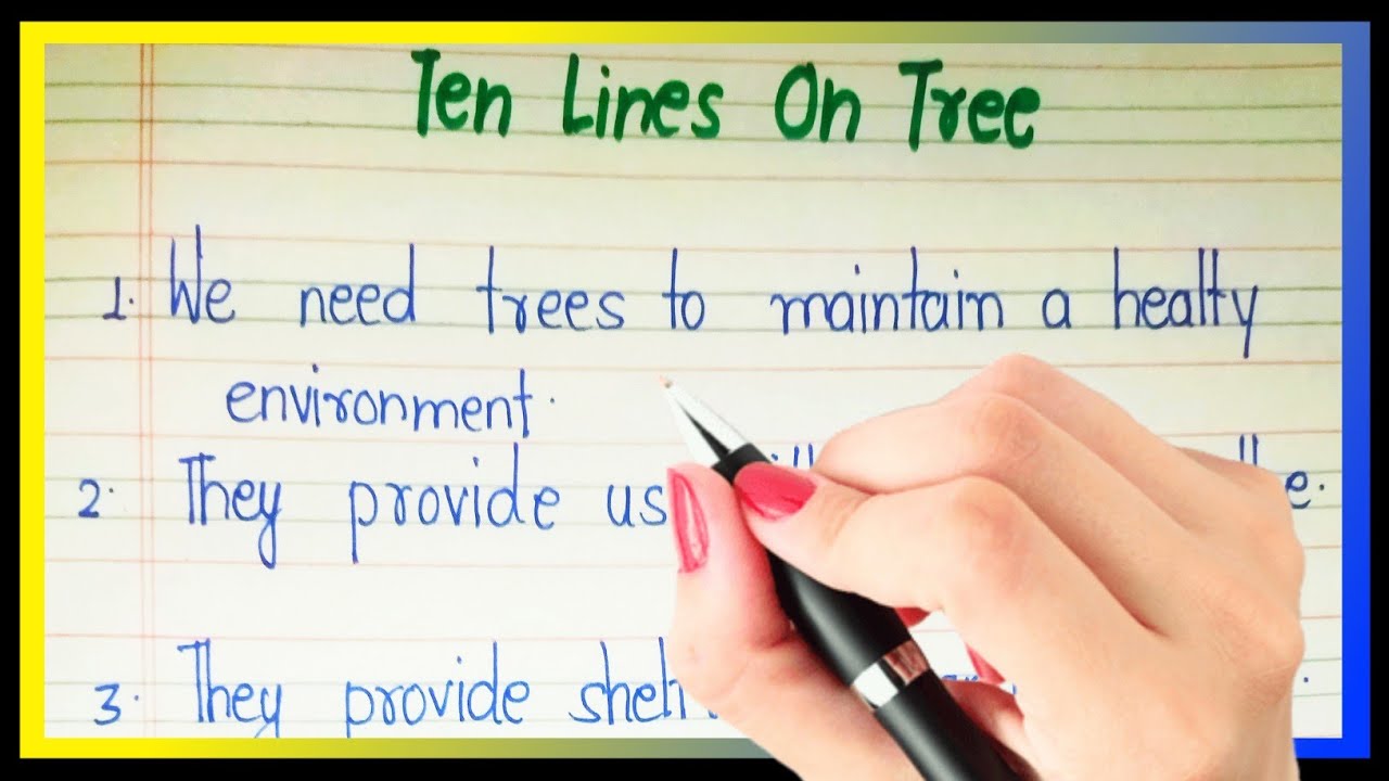 10 lines on tree in english | Tree par 10 line essay | Essay on tree in ...