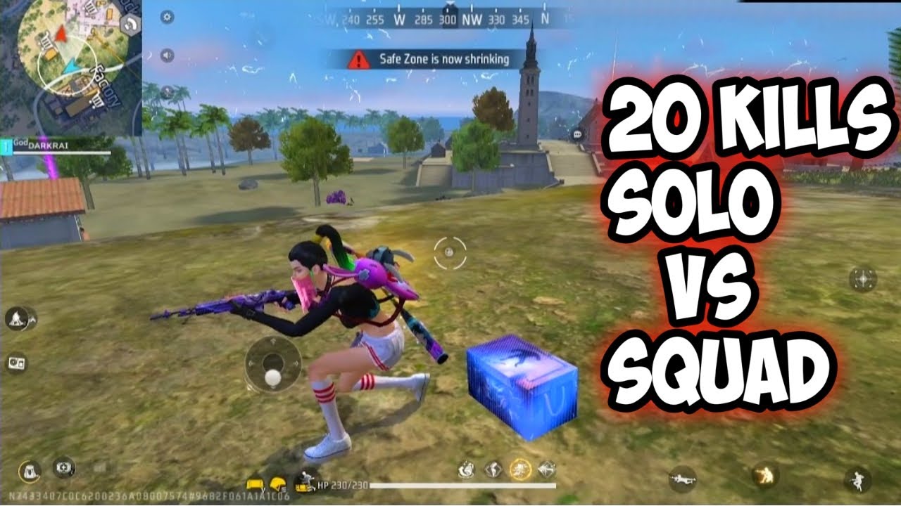 Free Fire Solo vs Squad Full Gameplay 🔥 | Garena Free Fire - YouTube