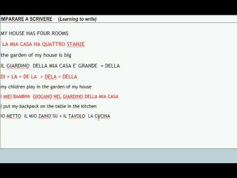ITALIAN LANGUAGE WRITING IN ITALIAN SIMPLE SENTENCES: prepositions ...