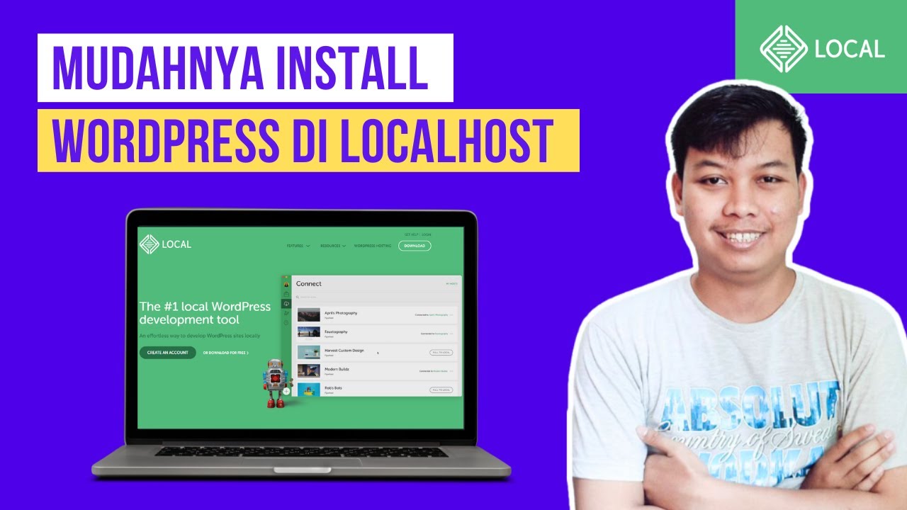 CARA INSTALL WORDPRESS DI LOCALHOST KOMPUTER - LOCALWP - YouTube