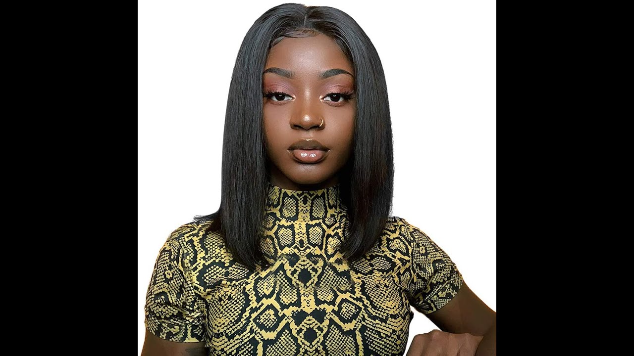Yavida 4x4 Lace Closure Short Bob Human Hair Wig Lace Closure Wig ...