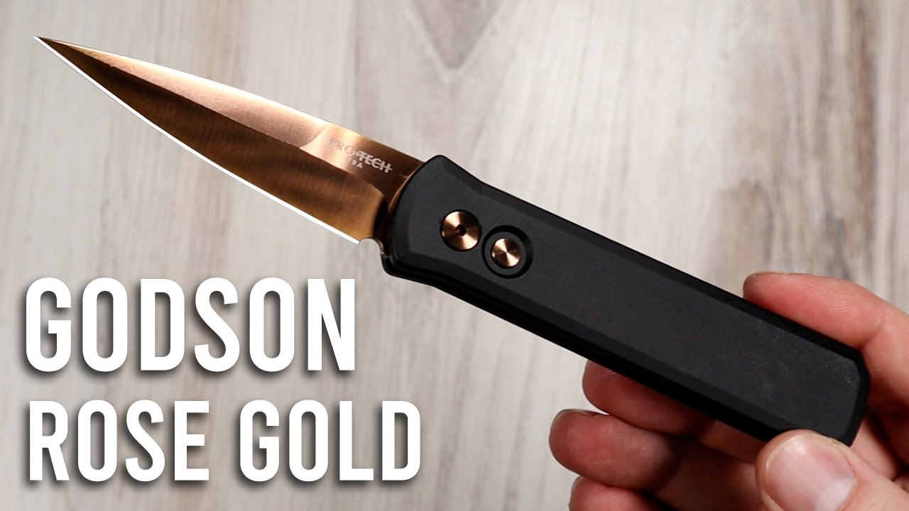 NEW Protech Rose Gold Godson Knifehub Review - YouTube