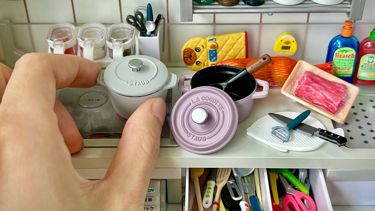 RE-MENT Mini Kitchen - Beef Rice Bowl | Dollhouse Toy Food Miniature ...