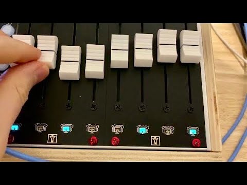 Mixing 8 LFOs together with DROID M4 Motor Faders for wobbly beeps and ...