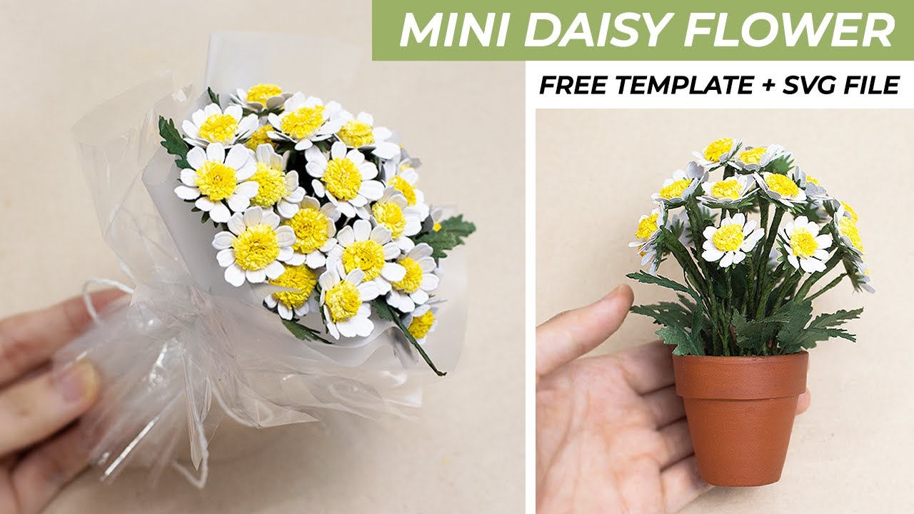 Small Paper Flowers, How To Make Daisy Flowers with Paper, Cách làm hoa ...