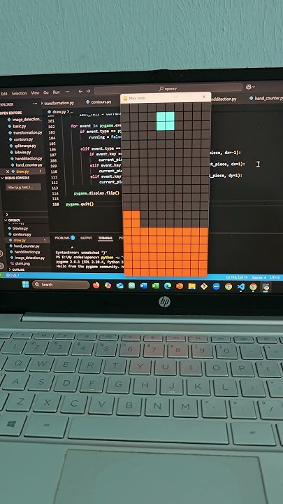 python, block game with pygame. #python #pygame #code #coding - YouTube