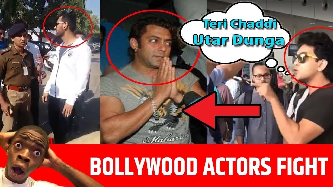 Bollywood actors fight in public - YouTube