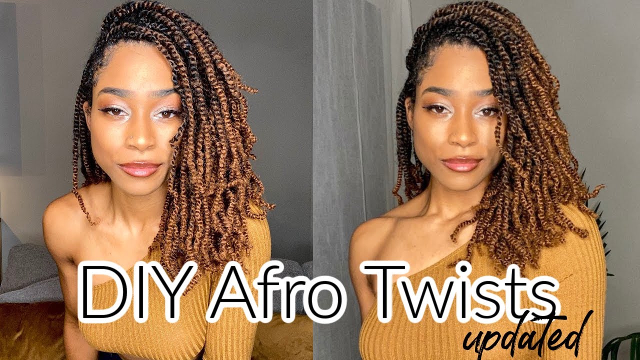 DIY Afro Spring Twist UPDATED version | EASIER & FASTER Technique - YouTube