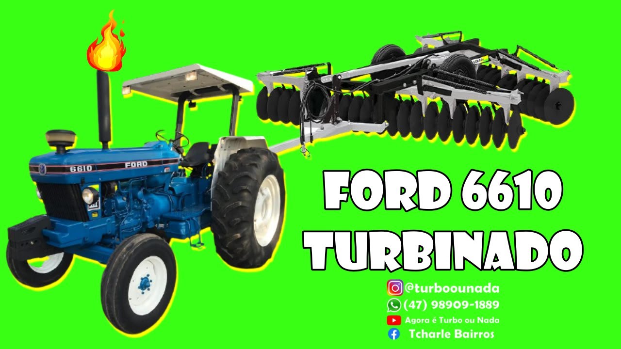 KIT TURBO FORD 6610 - FAZENDO TESTE NA NIVELADORA DE 48 DISCOS - YouTube