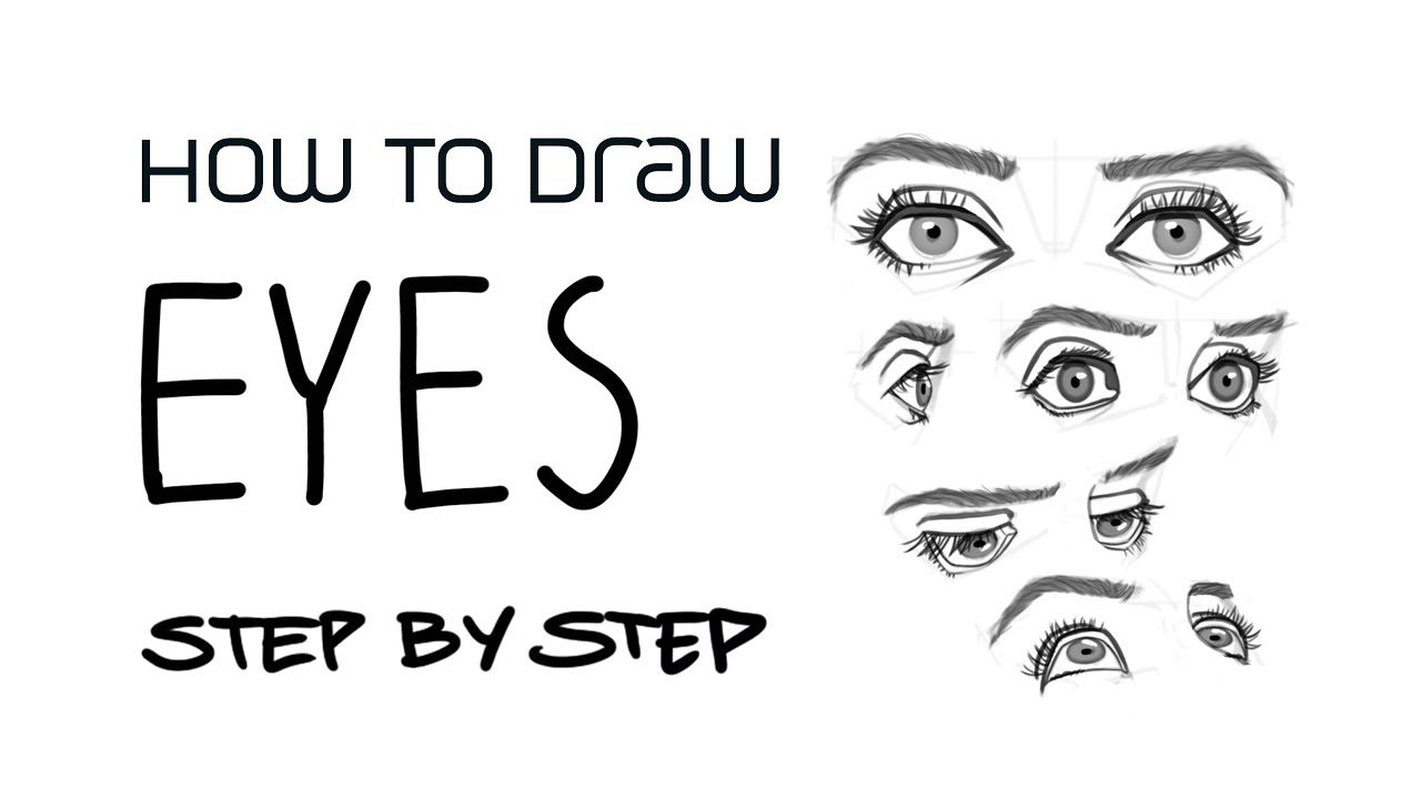 How to draw eyes step by step - Wacom Tutorial - YouTube