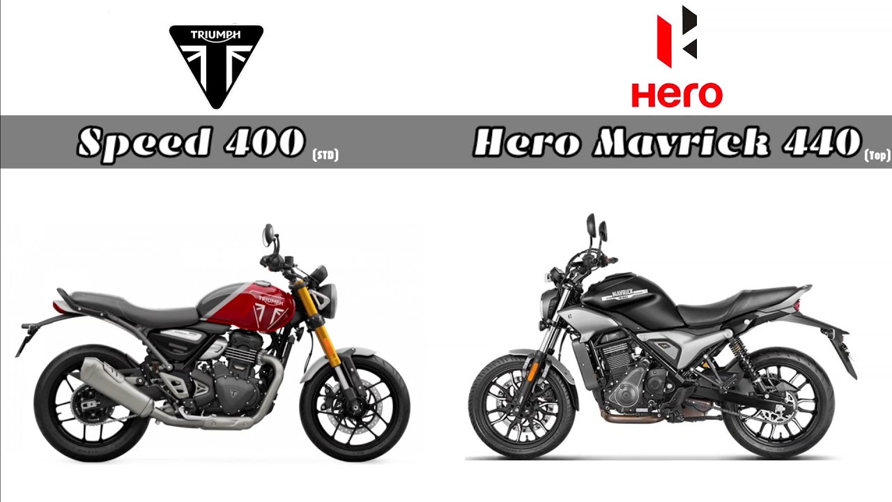Triumph Speed 400⚡ vs Hero Mavrick 440⚡ | Full Comparison | Cruiser ...
