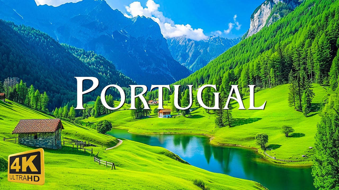 FLYING OVER PORTUGAL (4K UHD) - Relaxing Music With Wonderful Natural ...