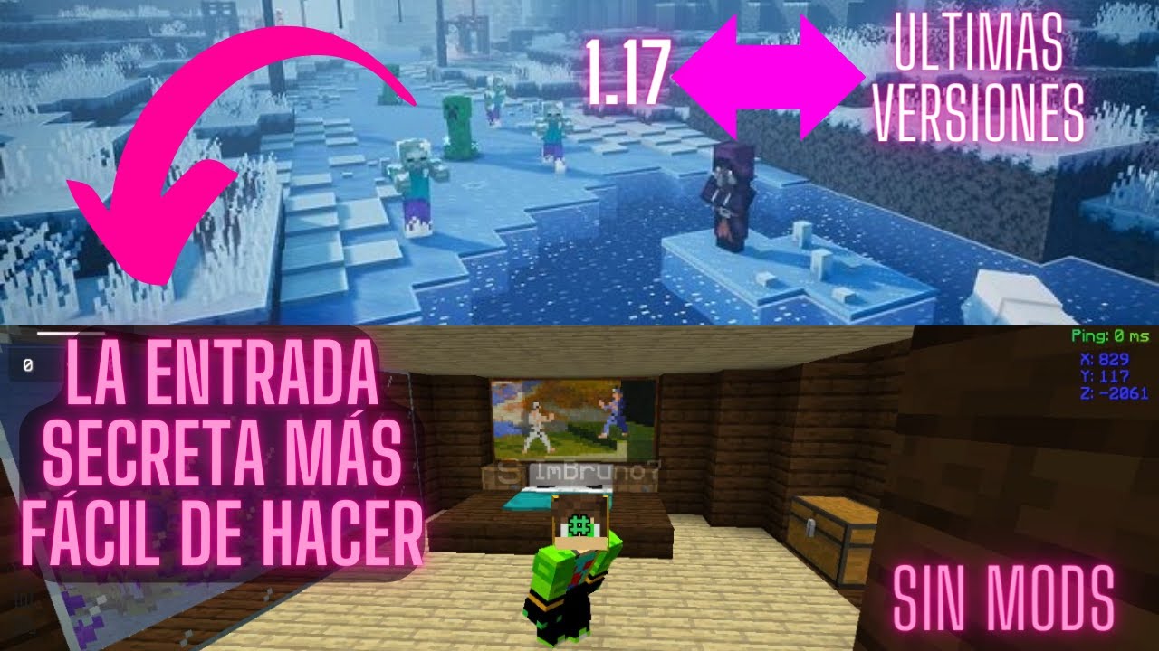 como HACER una ENTRADA SECRETA en MINECRAFT - YouTube