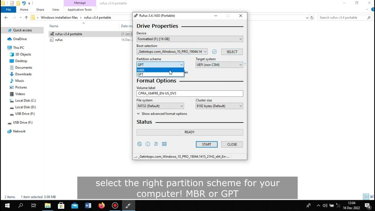 How to use Rufus to create a bootable windows flash drive #windows # ...
