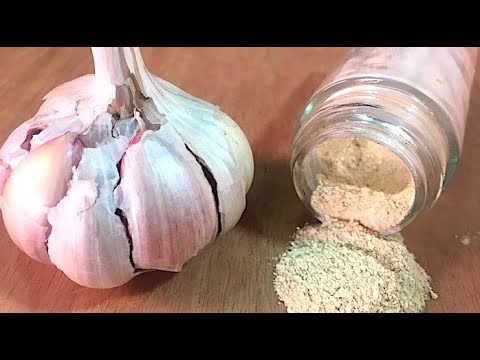 Alho em pó seco ao sol fácil e rápido de fazer - YouTube