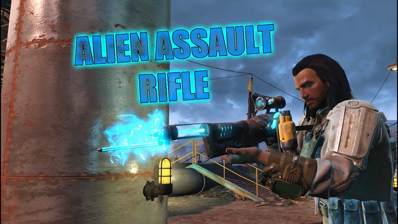 Fallout 4 - Mod - Alien Assault Rifle - YouTube
