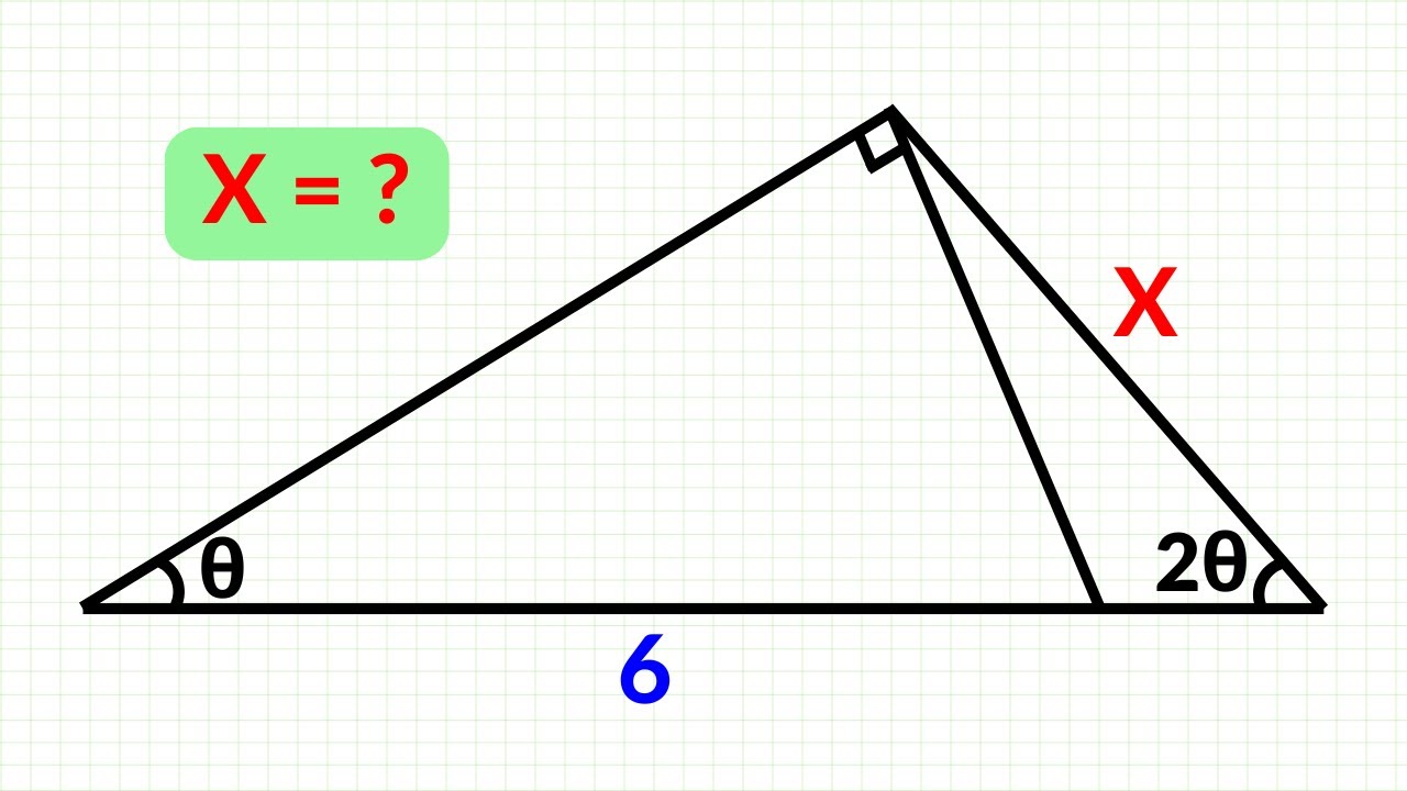 Find the length X | A Nice Geometry Problem - YouTube