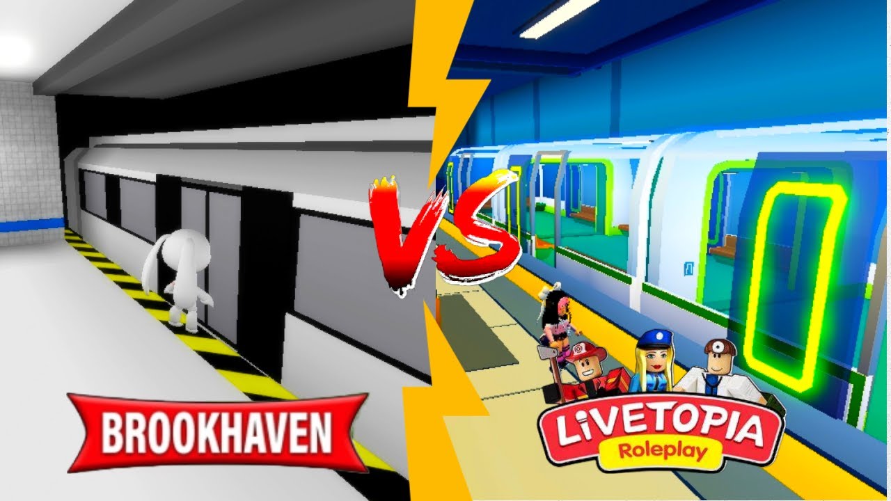 ¿Cuál es el mejor METRO de ROBLOX? BROOKHAVEN VS LIVETOPIA - YouTube