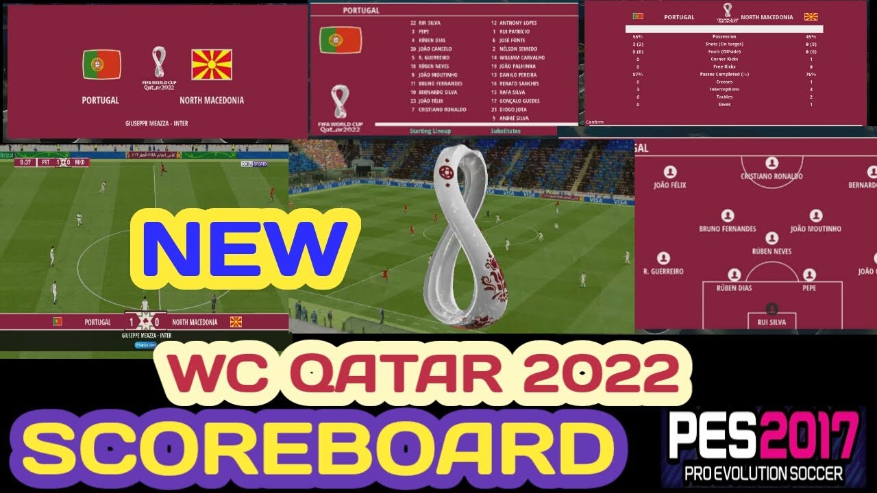 PES 2017 FIFA WC QATAR 2022 New Scoreboard - YouTube