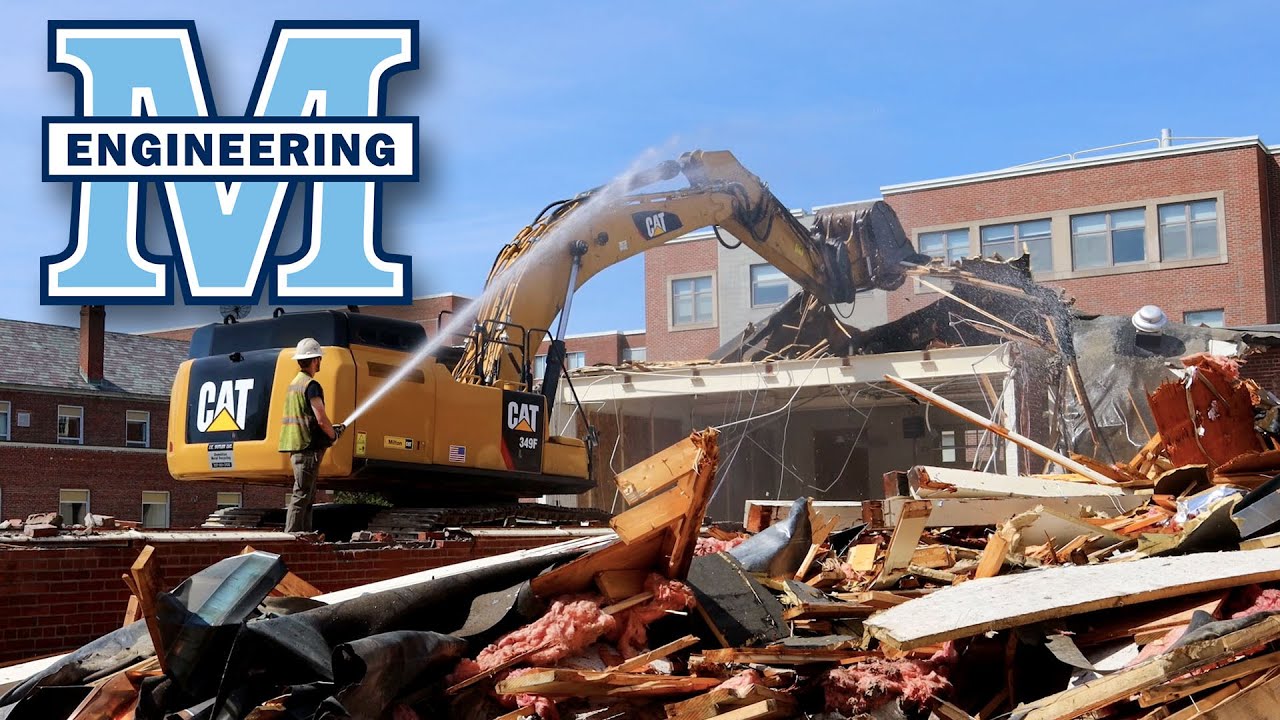 UMaine Machine Tool Lab Demolition - YouTube