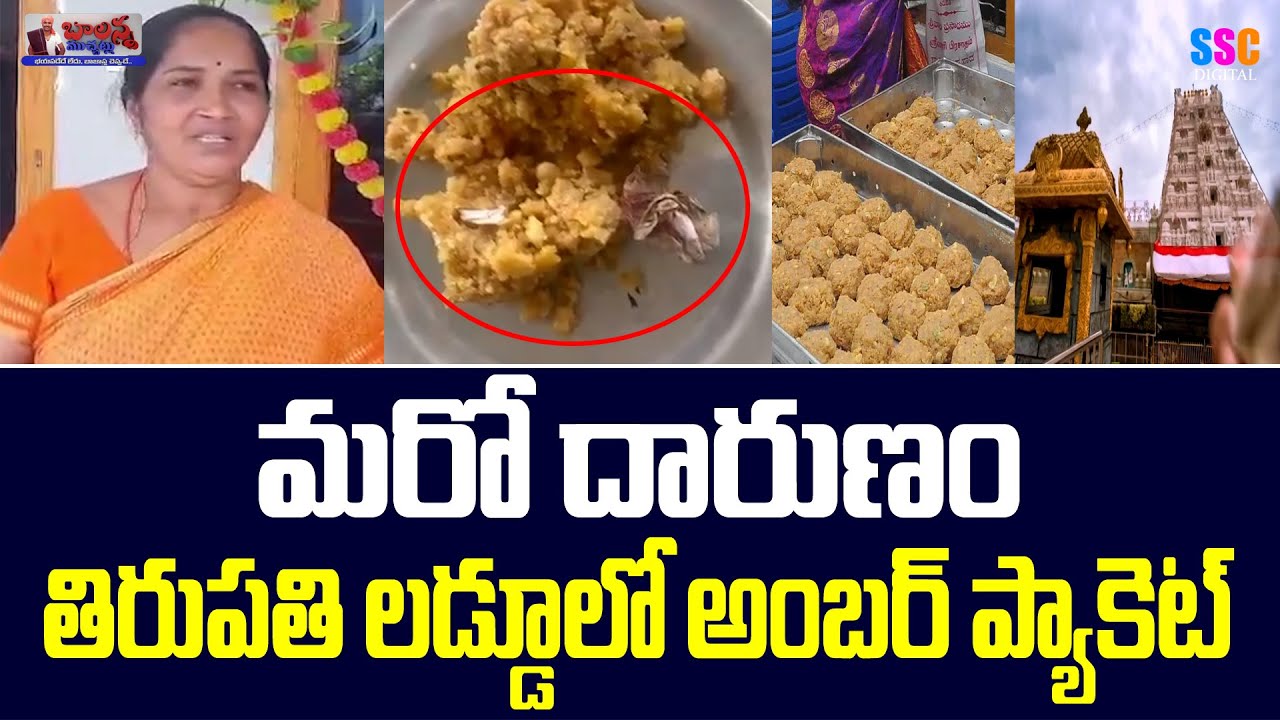 మరో దారుణం.. తిరుపతి లడ్డూలో అంబర్‌ ప్యాకెట్‌ | Amber Packet In ...