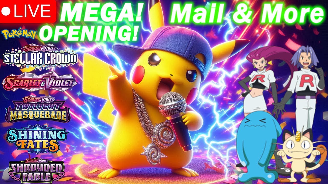 🤯Mega Pokemon Stellar Crown Opening, Mail & More Grand Finale #roadto3k ...