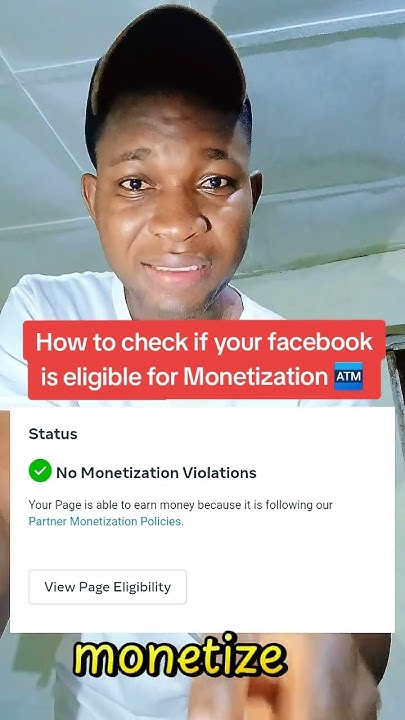 HOW TO CHECK IF YOUR FACEBOOK PAGE IS ELIGIBLE FOR MONETIZATION - YouTube