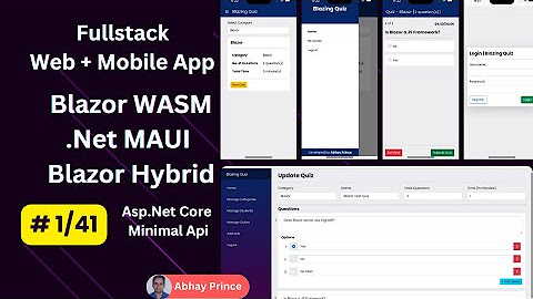 Online Quiz Blazor WASM + .Net MAUI Blazor Hybrid - Web + Mobile App - YouTube