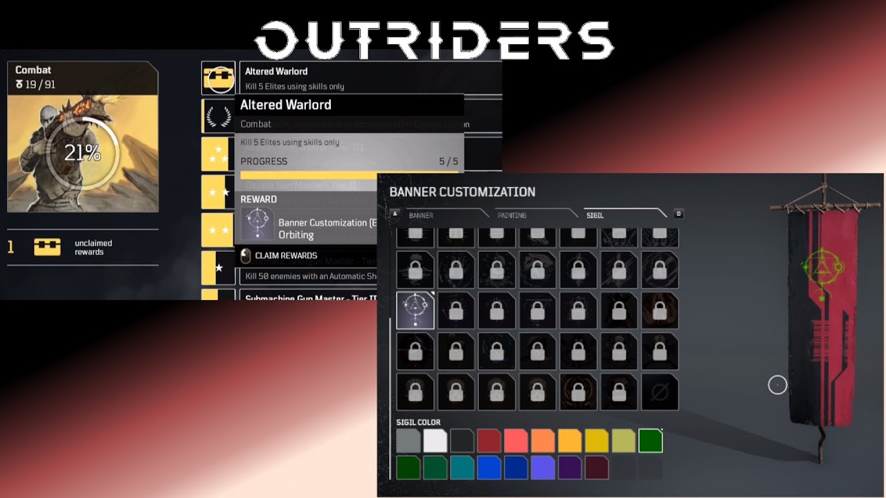 Outriders: Altered Warlord Accolade/ Orbiting Sigil - YouTube