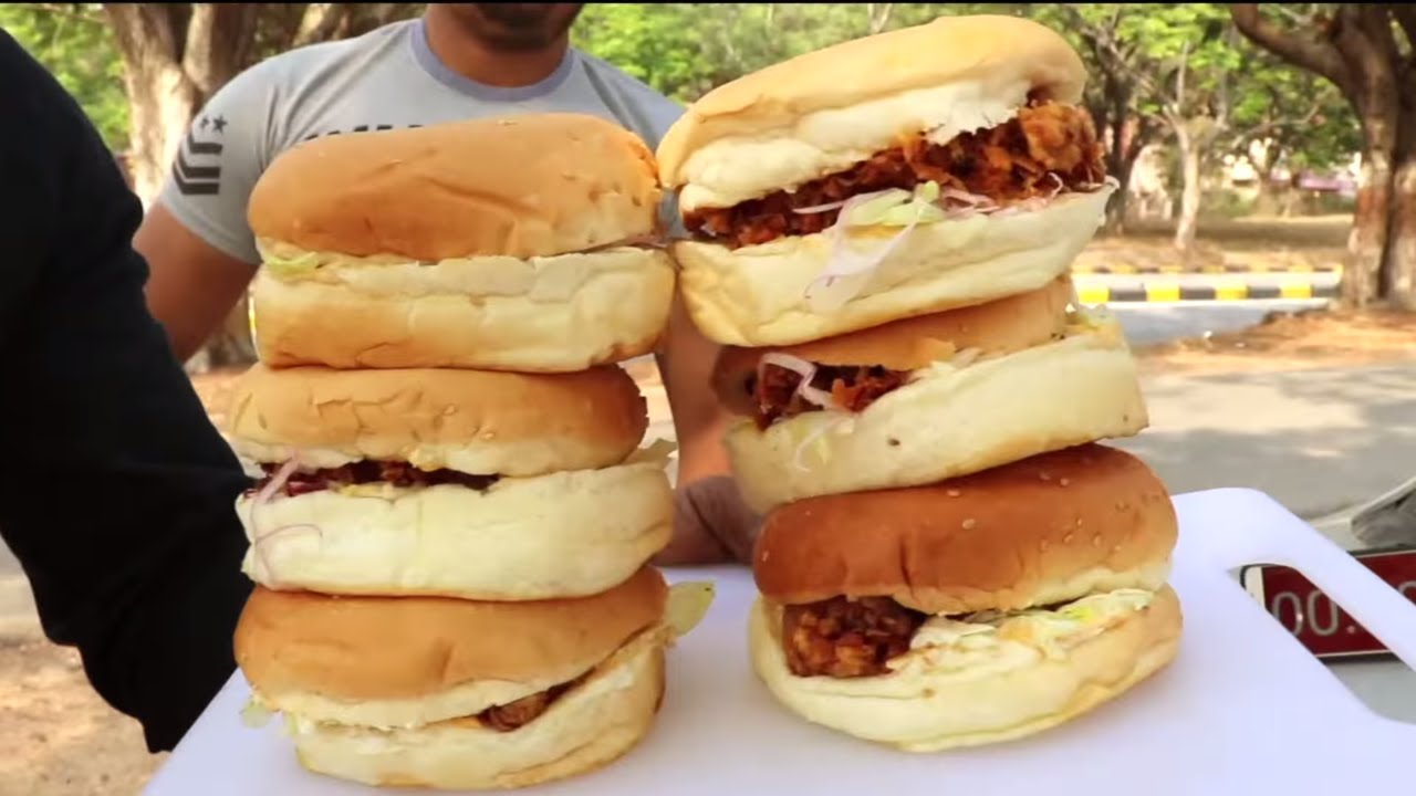 KING CHICKEN DOUBLE BURGER CHALLENGE 😋 6 BURGERS EATING - YouTube