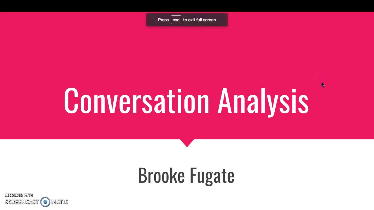 Conversation Analysis - YouTube