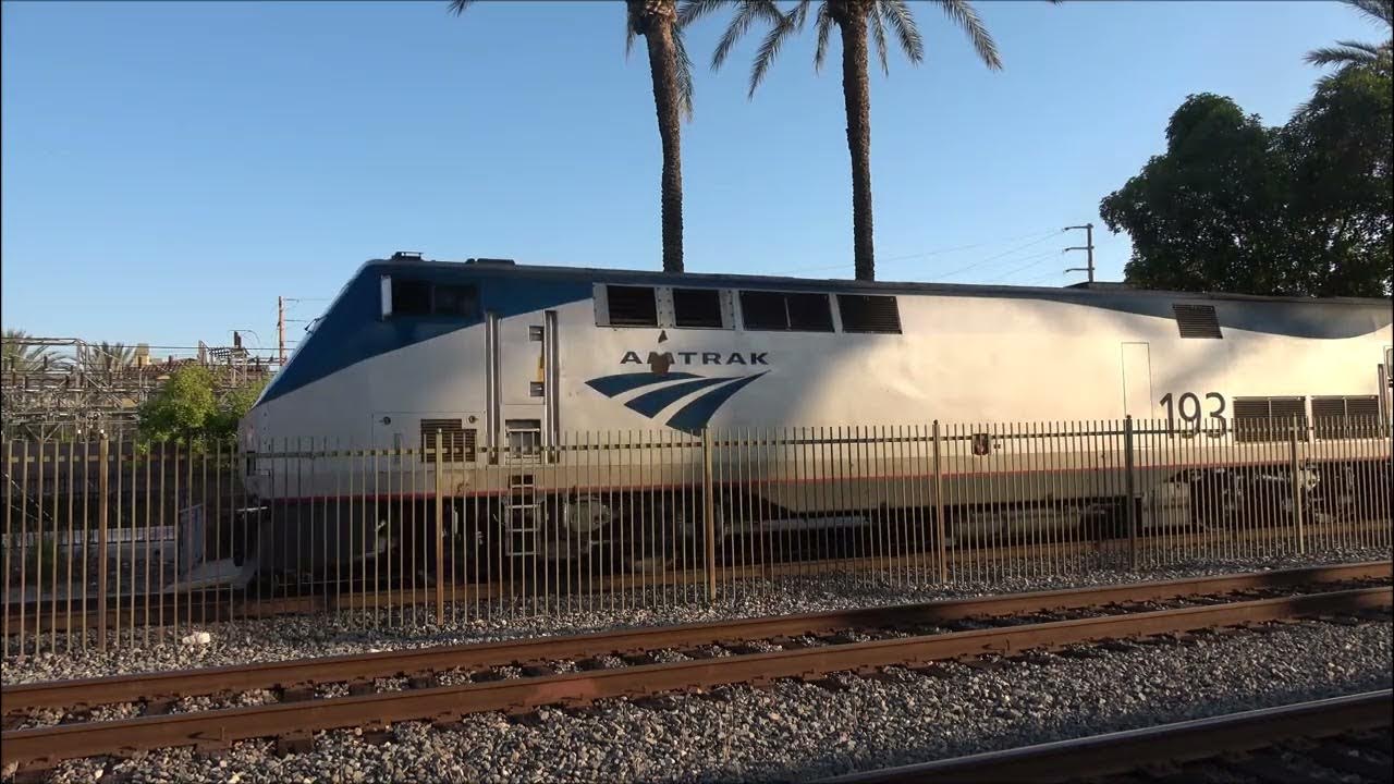 Amtrak 4 Southwest Chief and Metrolink Trains at Fullerton Station - YouTube