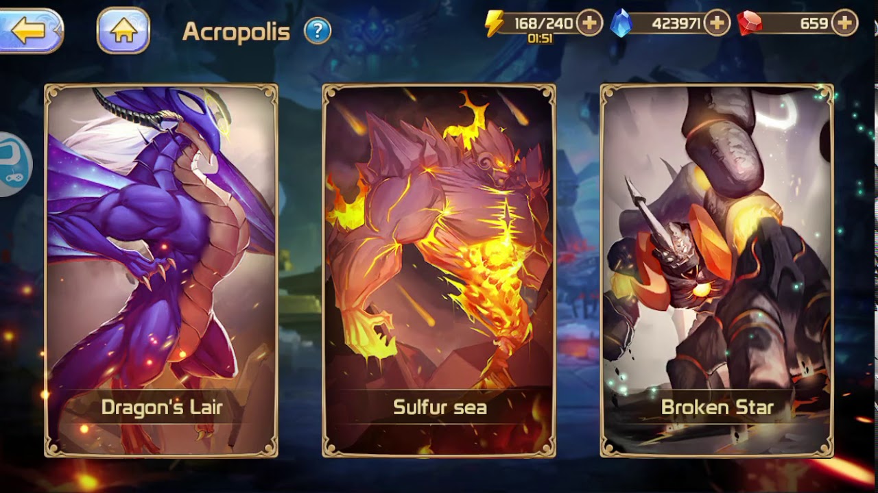 Star Summoners IOS Gameplay: DRAGONS LAIR quick showcase - YouTube