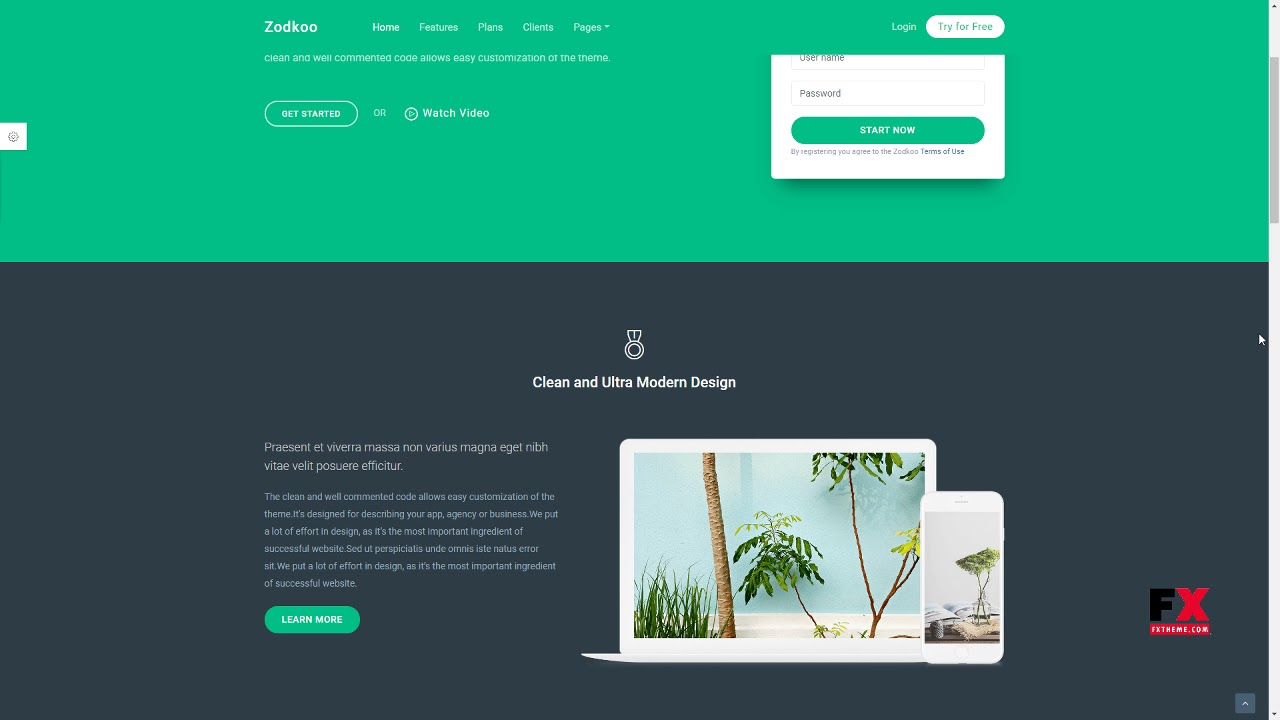 Zodkoo - Responsive Bootstrap 4 Landing Page Template Cliff Ed - YouTube