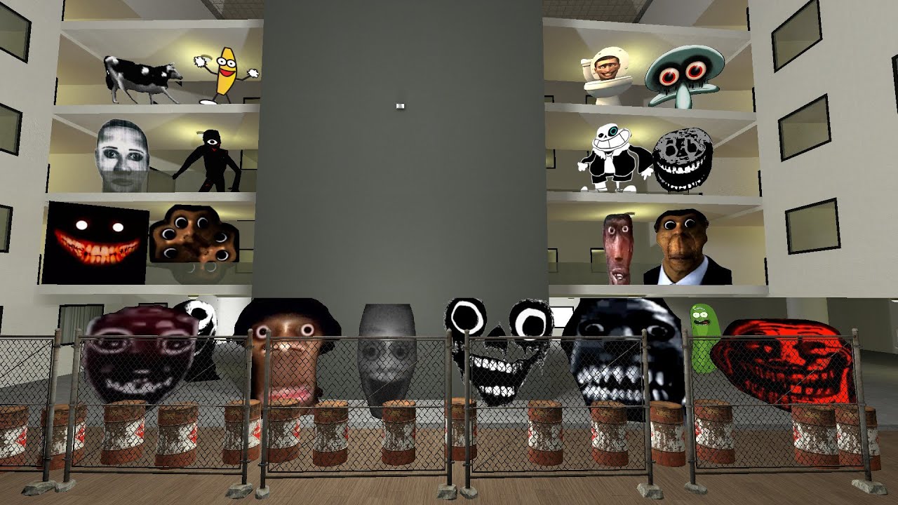 Scary & Funny Gmod Nextbots Horde in Liminal Hotel - Fight Back or ...