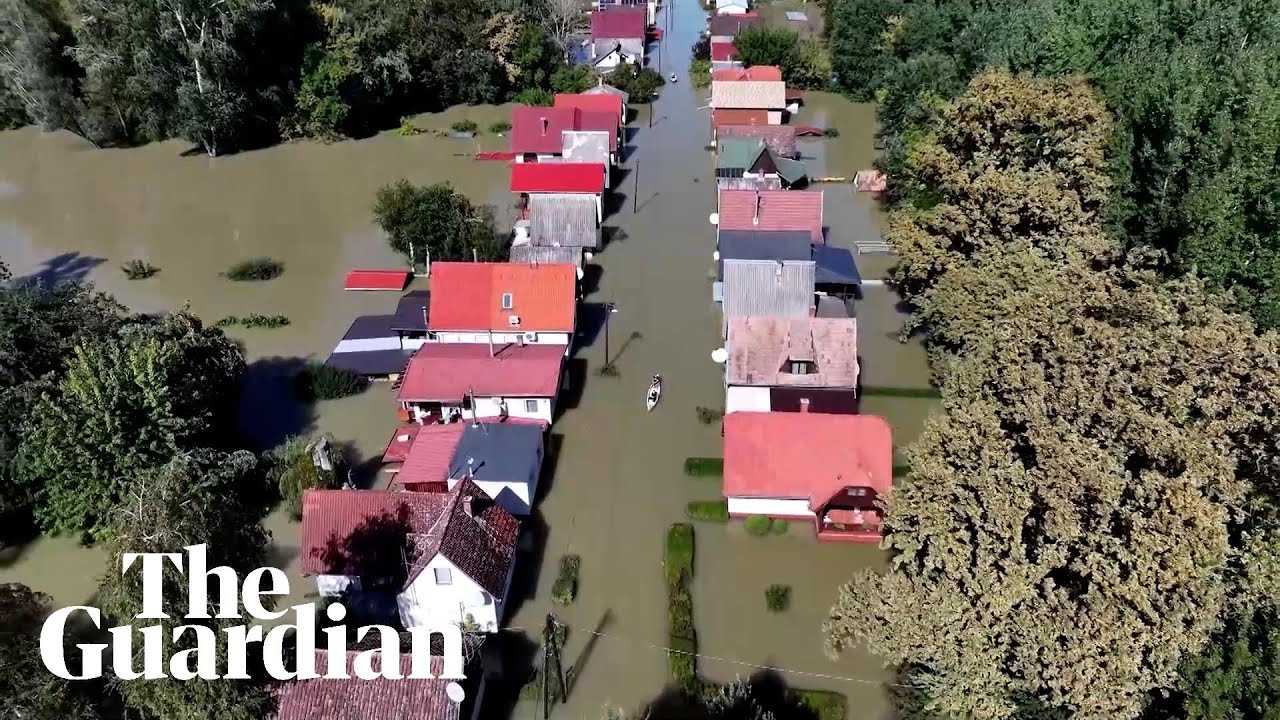 Hungarian residents navigate streets in boats after excessive flooding ...
