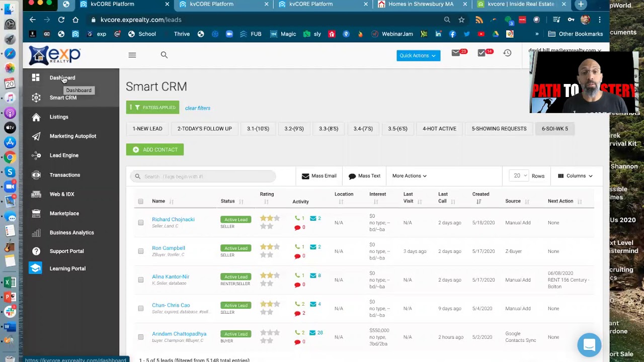 My 5 Favorite RE Tech Features!! KVcore Demo - YouTube