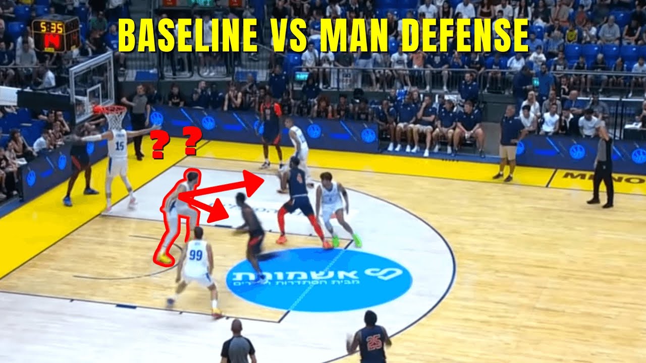 Smart baseline play vs man defense - YouTube