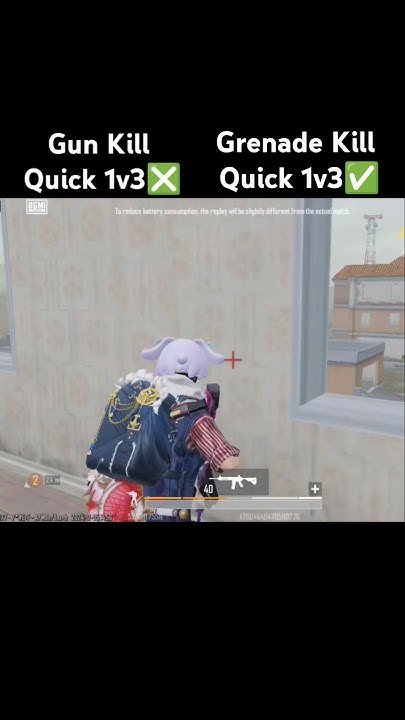 Gun Kill Quick 1v3 Grenade Kill Quick 1v3 #shortvideo #bgmi #pubgfunny #pubg #grenadekills # ...