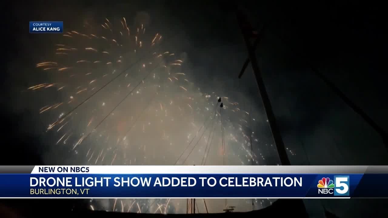 Drone light show added to Burlington Independence Day celebration - YouTube