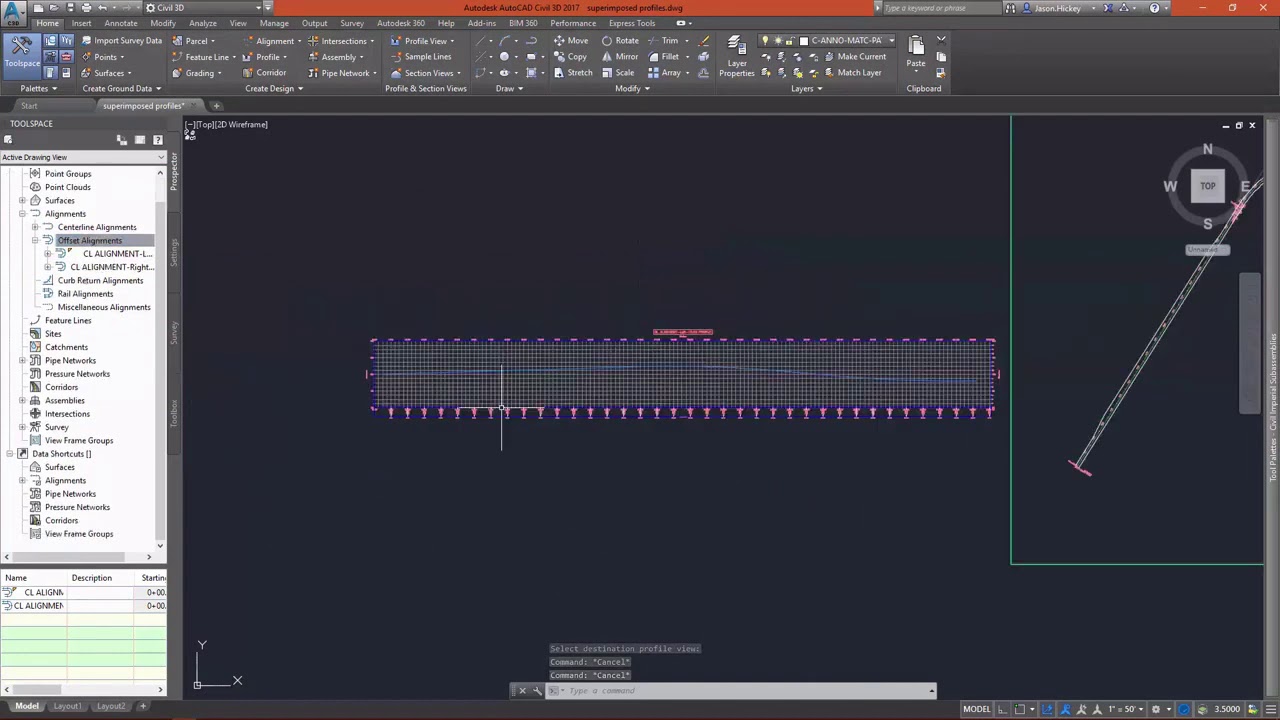 Autocad Civil 3D:- Lesson 4.2: Utilizing superimposed profiles - YouTube