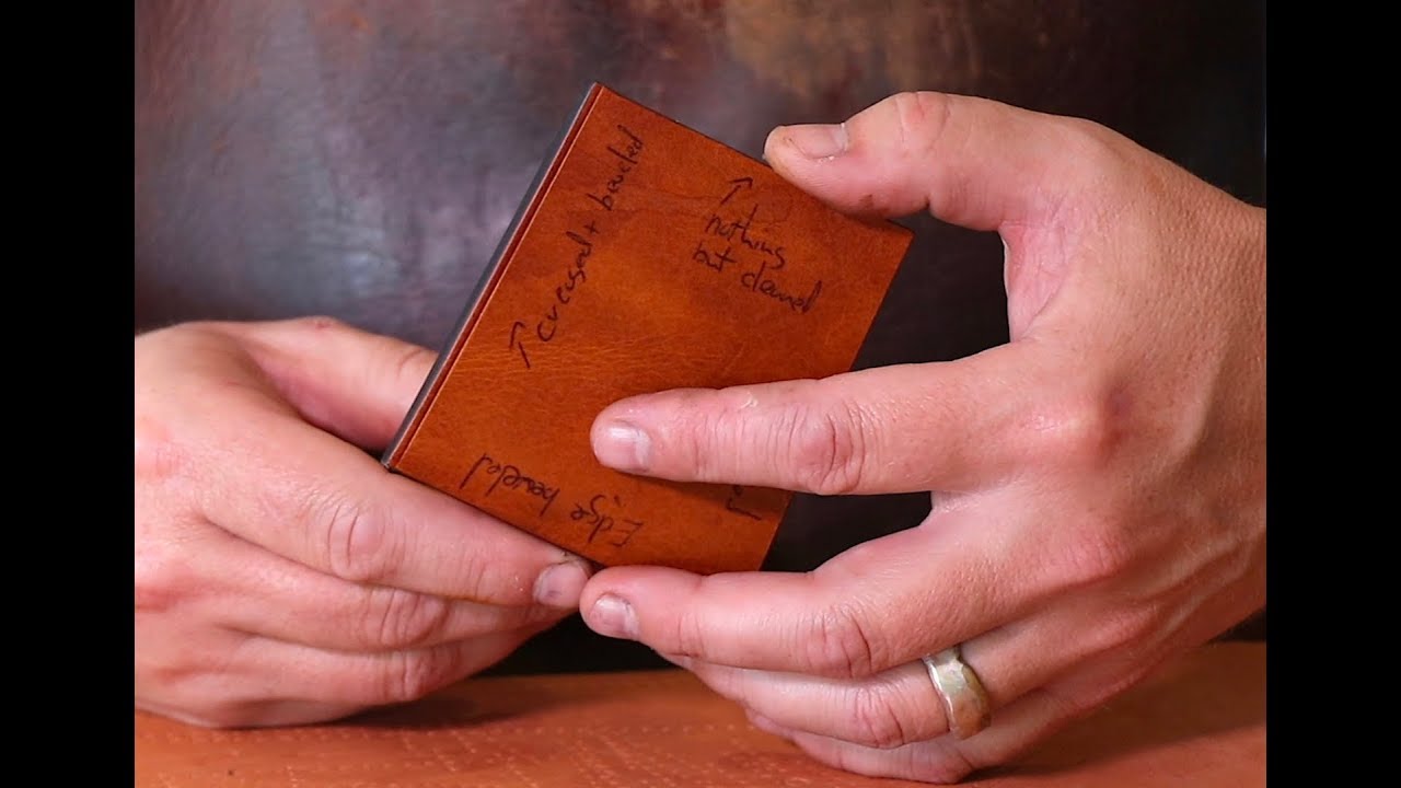 How to burnish Leather edges for great looking results - YouTube