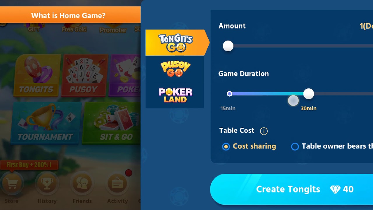 how to create table on tongits go - YouTube
