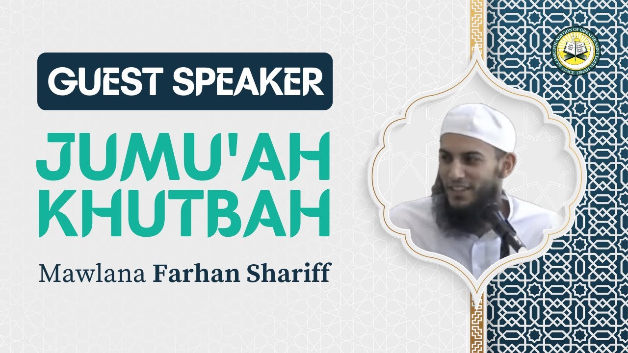 1st Jumu'ah Khutbah | Mawlana Farhan Shariff | 1/10/25 - YouTube