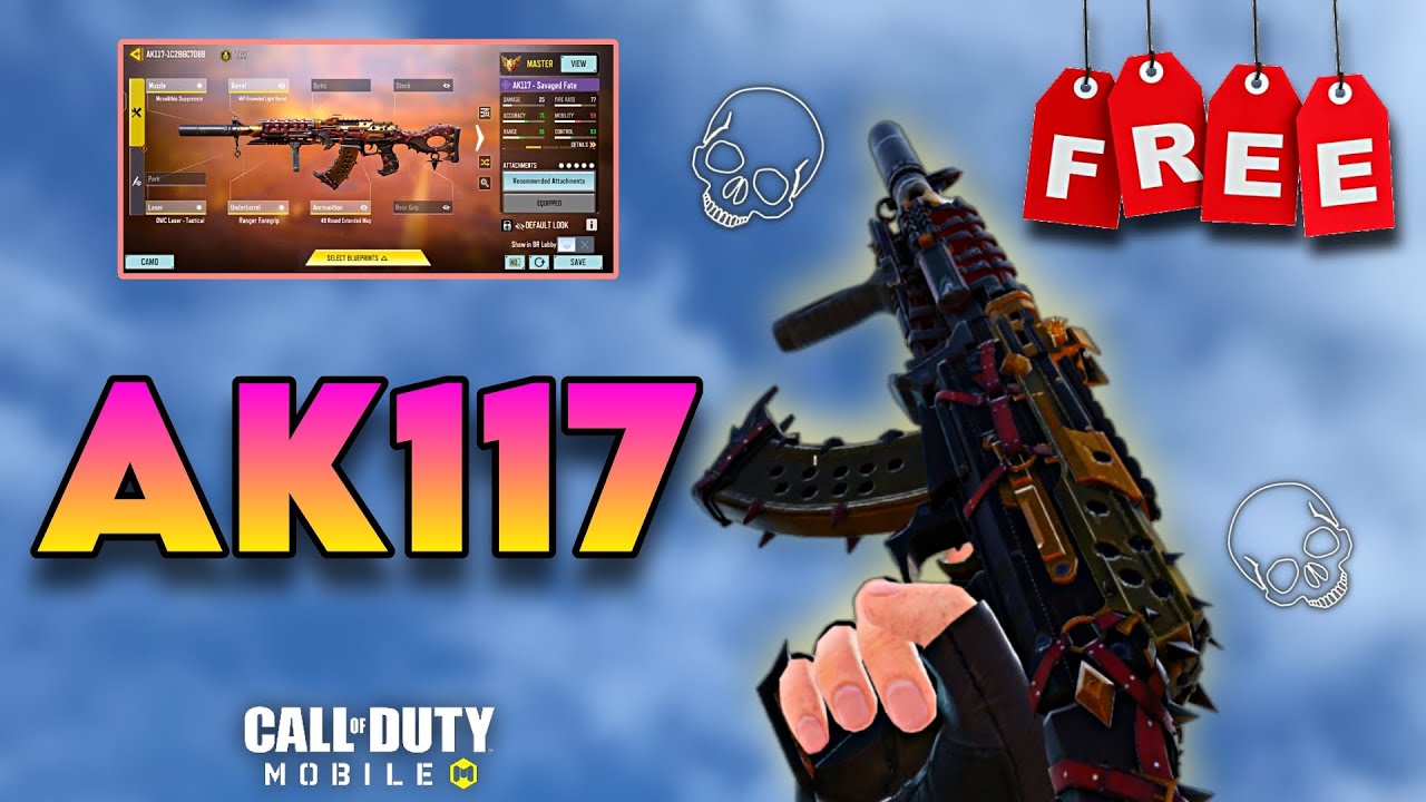 Free EPIC AK117-Savage Fate GUNSMITH in COD MOBILE🤯 | BEST AK117 ...