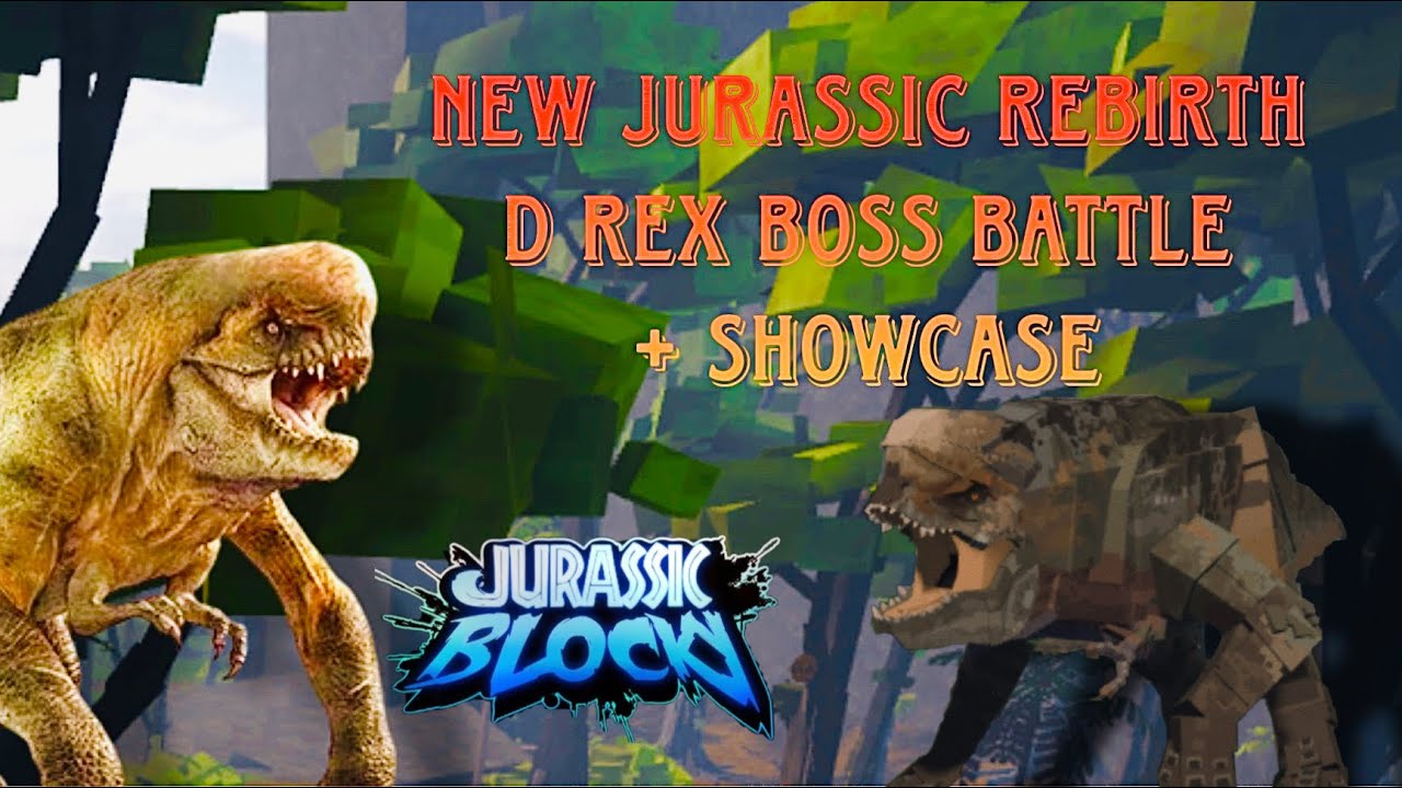 NEW JURASSIC BLOCKY REBIRTH UPDATE D REX - YouTube