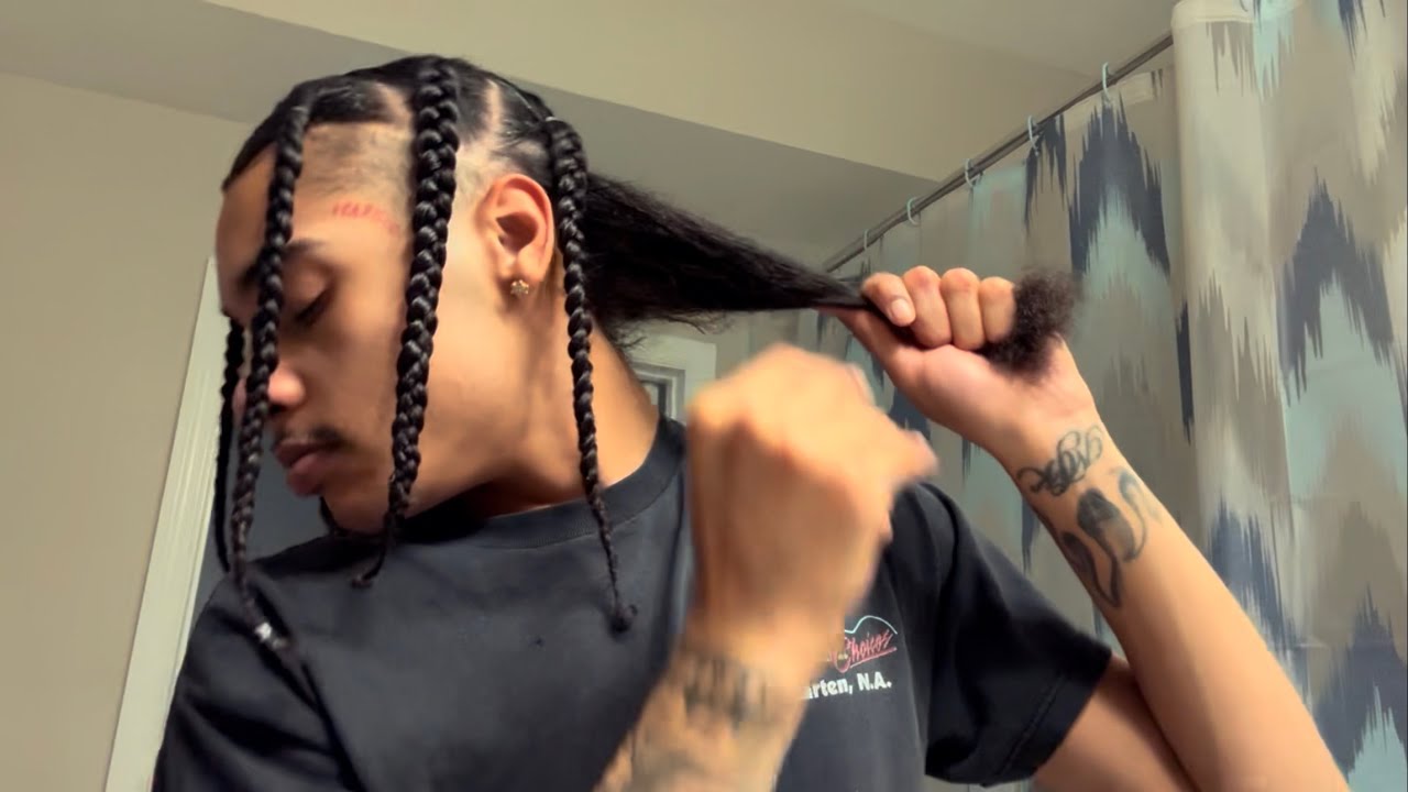 men’s box braids tutorial step by step | get to know me? #menshair ...